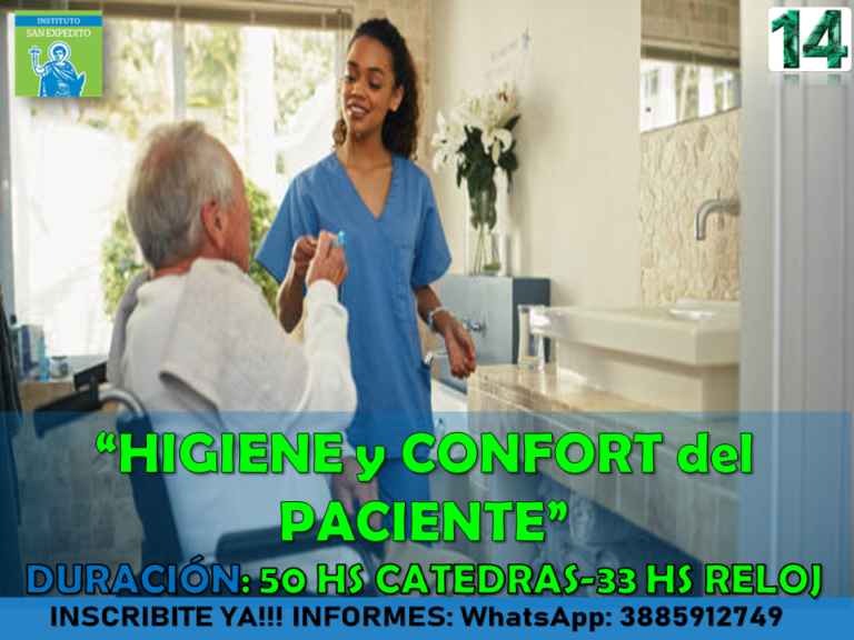 HIGIENE Y CONFORT DEL PACIENTE - Instituto San Expedito